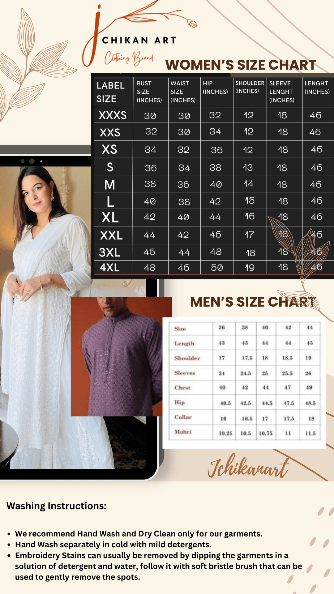 Size Chart - jchikanart.com